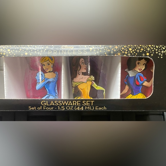 Disney | Dining | Disney Princess Portraits 5 Ounce Shot Glasses Set Of ...